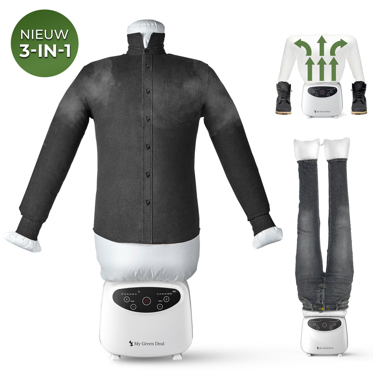 My Green Deal - Ironing Doll - 3-in-1 - Ironing Dummy for Shirts and T